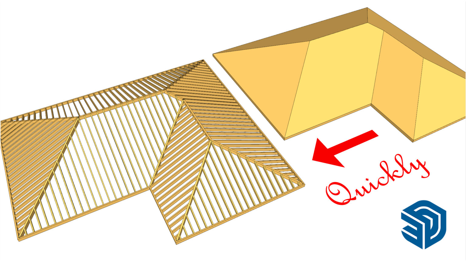 How to Create Roof Trusses quickly in SketchUp – TutorialsUp